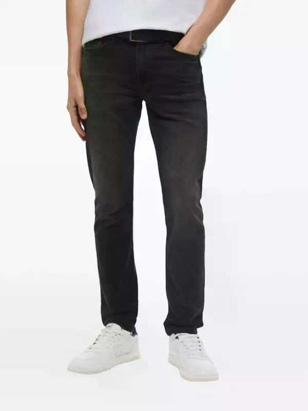Calvin Klein Slim-fit Tapered Jeans - Black