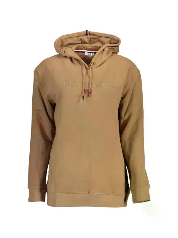 U.s. Polo Assn. Embroidered-logo Hoodie - Neutrals