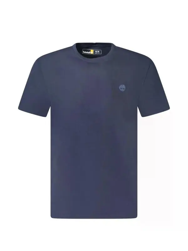 Timberland Crew-neck Logo-embroidered T-shirt - Blue
