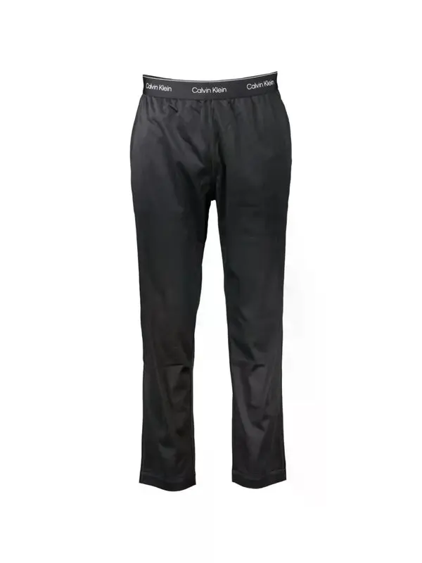 Calvin Klein Logo-waistband Trousers - Black