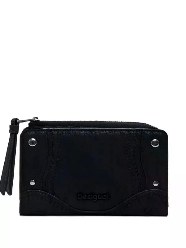Desigual Studded Zip-around Wallet - Black