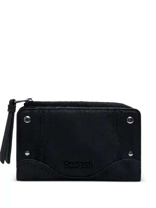Desigual Studded Zip-around Wallet - Black