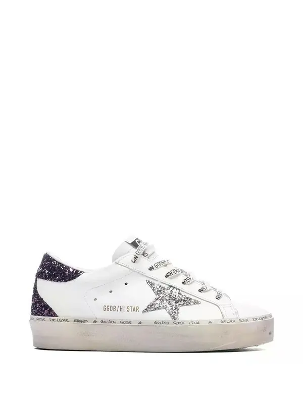 GOLDEN GOOSE Hi-star Lace-up Sneakers - White