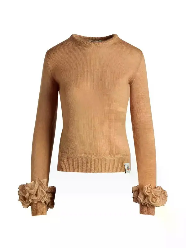 Bally Frill-cuff Sweater - Neutrals