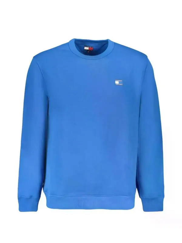 Tommy Hilfiger Logo-badge Crew-neck Sweater - Blue