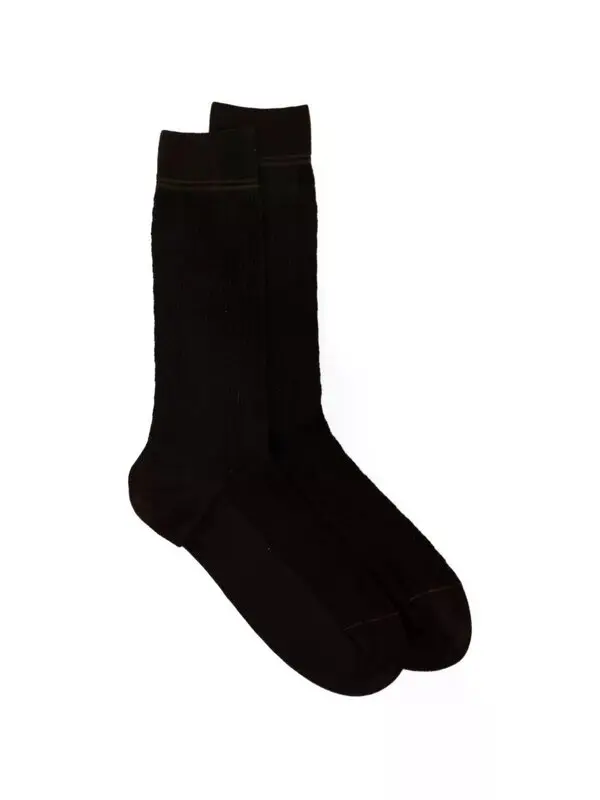 Zegna Mid-calf Socks - Brown