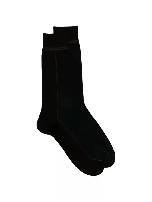 Zegna Mid-calf Socks - Brown