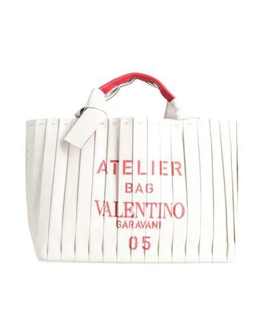 Valentino Garavani Shopper Bag With Double Handle - Off White