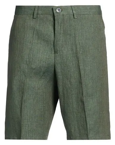 120% Lino Linen Casual Shorts - Green