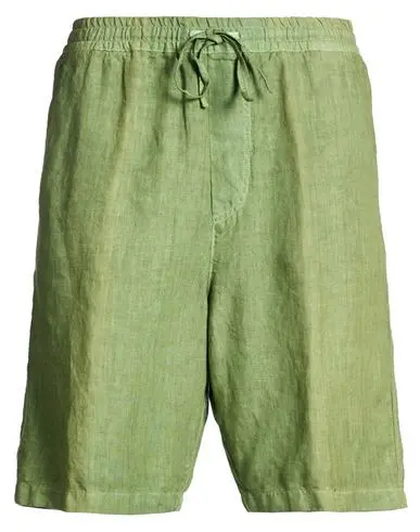 120% Lino Linen Casual Shorts - Green