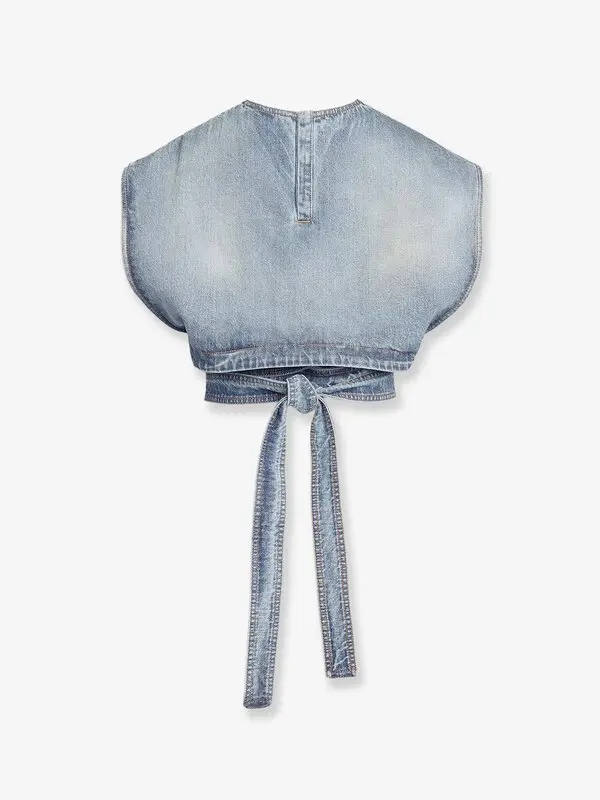 Alaïa Belted Denim Top
