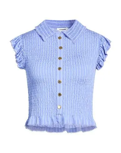 Sandro Ruched Checked Top - Purple