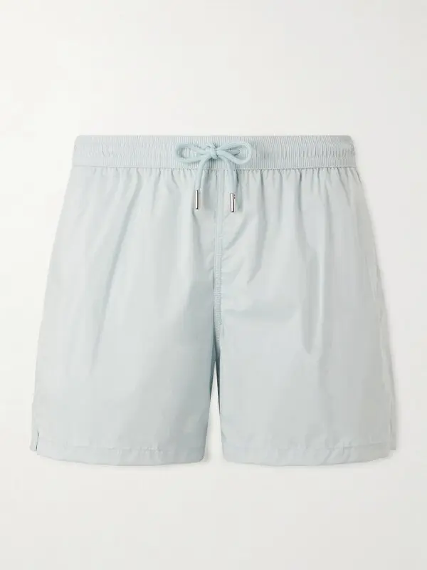 Thom Sweeney Straight-leg Mid-length Swim Shorts - Blue