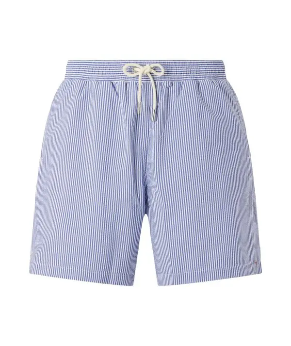 Orlebar Brown Mastiff Ii Striped Seersucker Swim Shorts - Blue