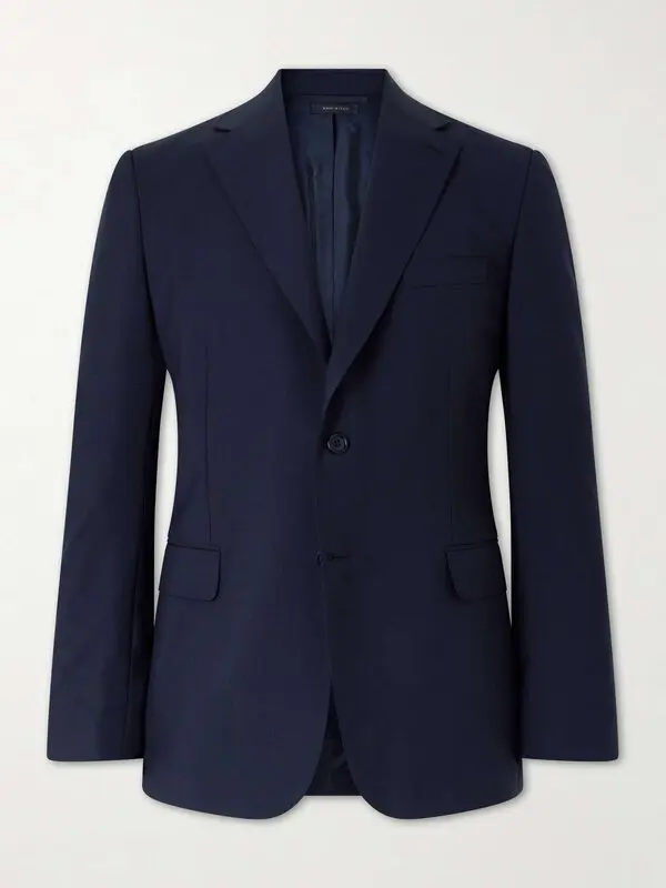 Brioni Trevi Wool And Mohair-blend Suit Jacket - Navy