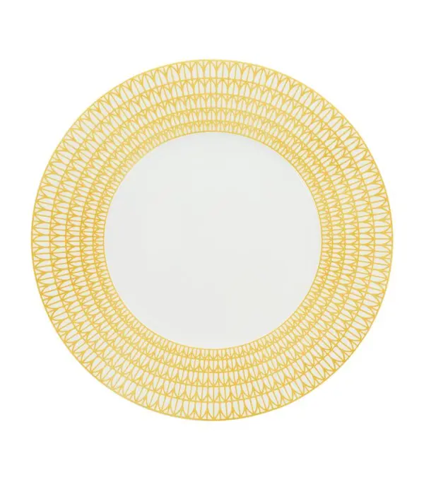 Christofle Porcelain Malmaison Riviera Charger Plate - Yellow