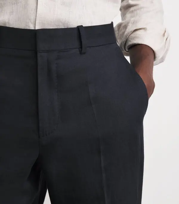 Agnona Linen Straight Trousers