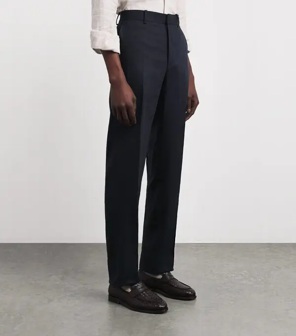 Agnona Linen Straight Trousers
