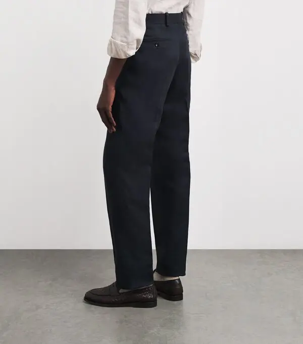 Agnona Linen Straight Trousers