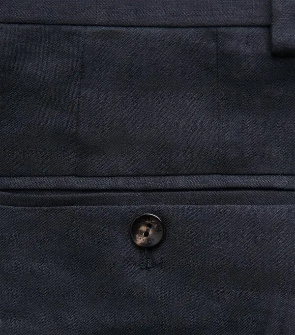Agnona Linen Straight Trousers
