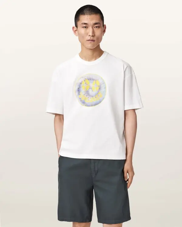 ALLSAINTS Spun Out Boxy Short Sleeve Graphic T-shirt - White