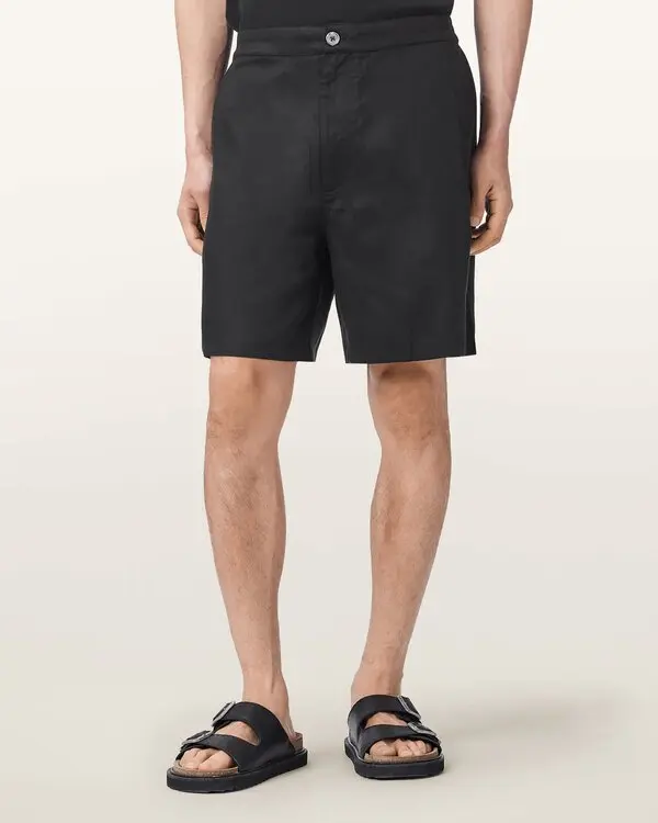 ALLSAINTS Circe Straight Fit Odyssey Shorts - Black