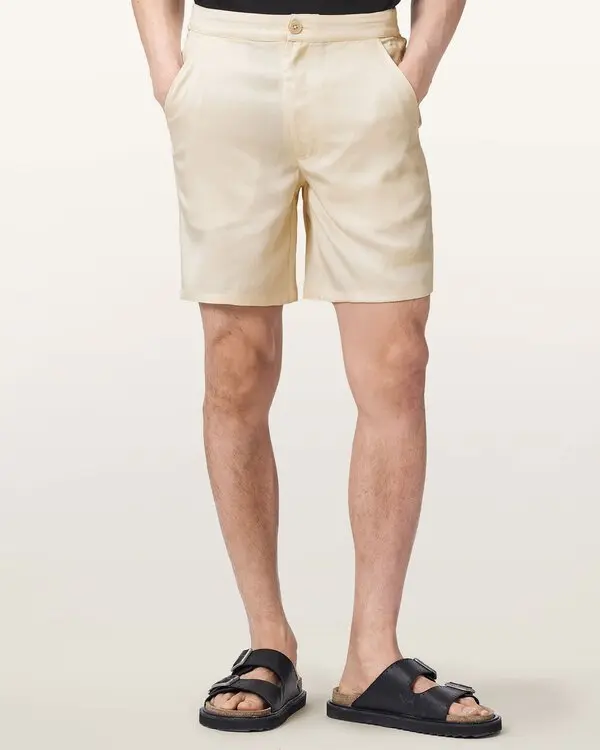 ALLSAINTS Circe Straight Fit Odyssey Shorts - White