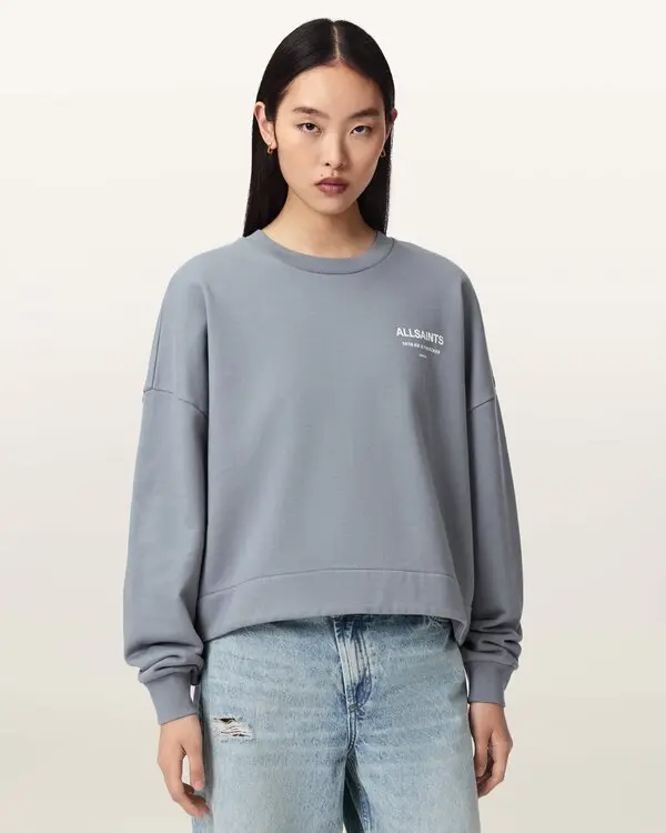ALLSAINTS Dreamer Lila Oversized Cotton Sweatshirt