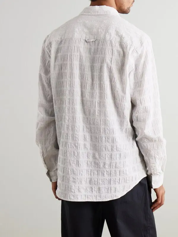 Folk Checked Cotton-blend Seersucker Shirt