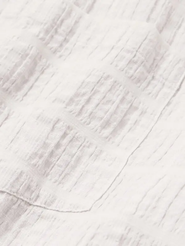 Folk Checked Cotton-blend Seersucker Shirt