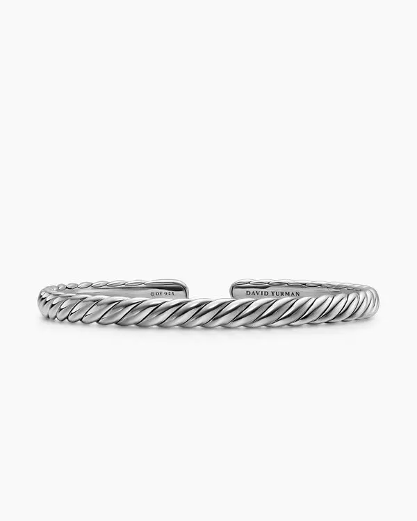 David Yurman Sculpted Cable Flex Bracelet - All Sterling Silver