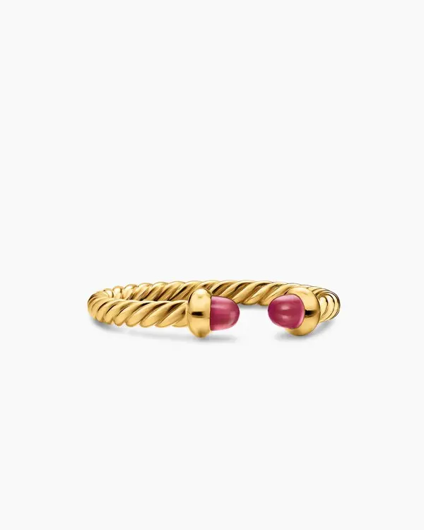 David Yurman 18k Yellow Gold Cablespira® Ring With Pearls - Ruby
