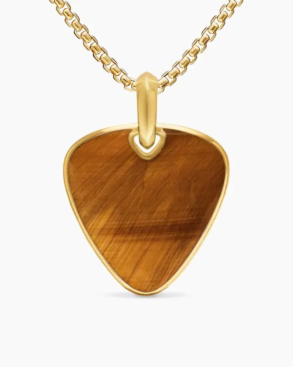 David Yurman Streamline® Pick Amulet In 18k Yellow Gold With - Tigers Eye