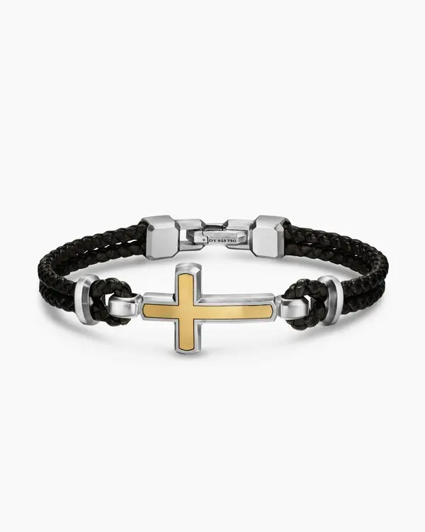 David Yurman Streamline® Cross Station Bracelet - Sterling Silver/14k Yellow Gold