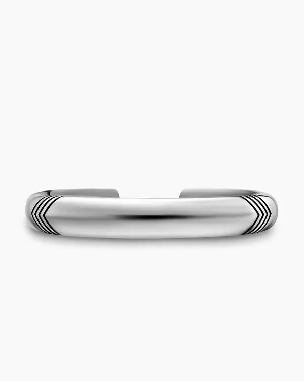 David Yurman Chevron Bold Cuff Bracelet - All Sterling Silver