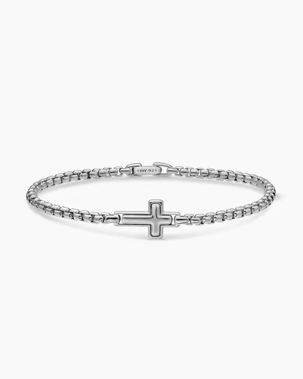 David Yurman Cross Station Bracelet - All Sterling Silver