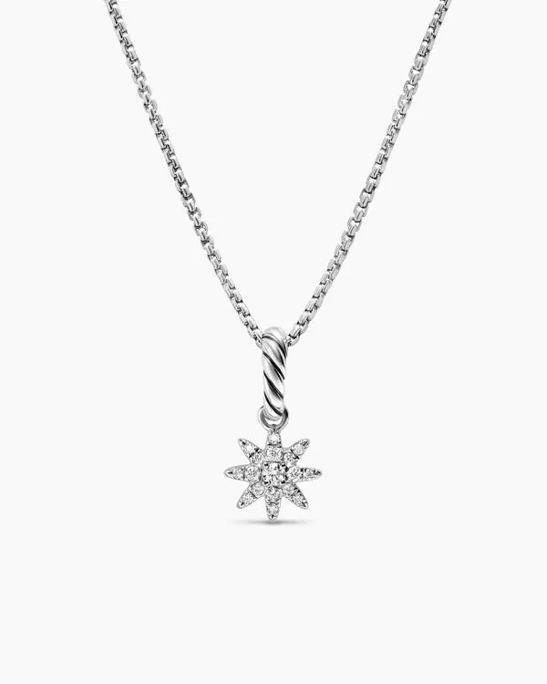 David Yurman Petite Starburst Sterling Silver Amulet - Diamond
