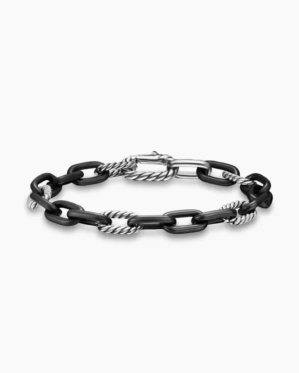 David Yurman Dy Madison Chain Bracelet - Titanium/black Rhodium