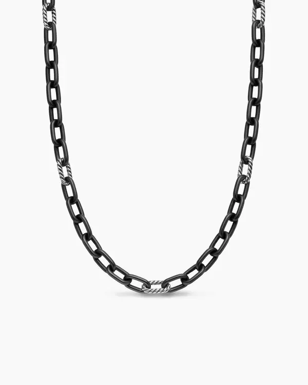 David Yurman Dy Madison® Chain Necklace - Titanium/black Rhodium