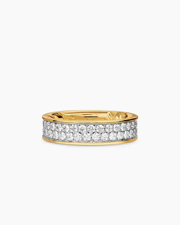 David Yurman Streamline® 18k Yellow Gold Band Ring - Diamond