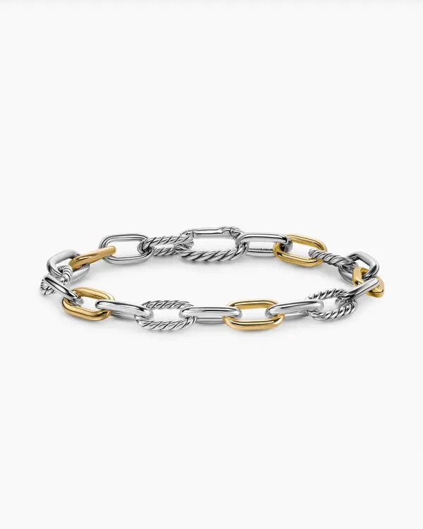 David Yurman Dy Madison Chain Bracelet - Sterling Silver/18k Yellow Gold
