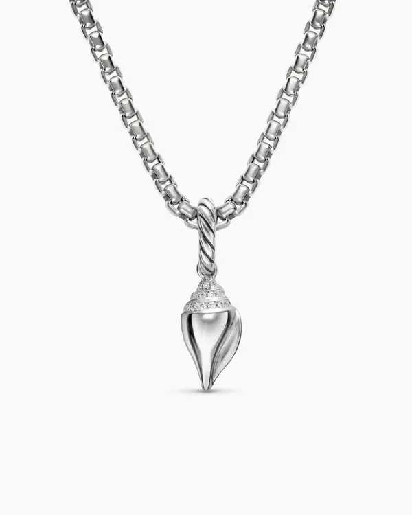 David Yurman Petite Pavé Shell Amulet - Diamond