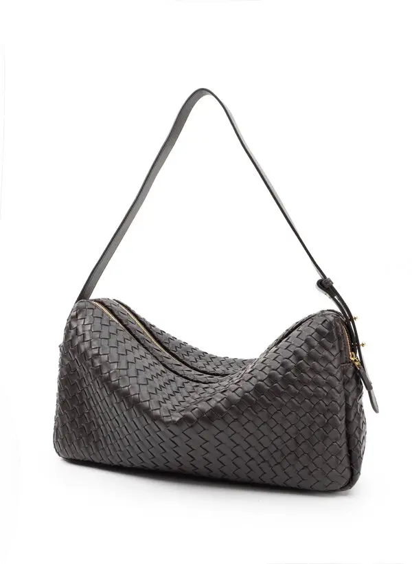 ELLEME Trousse Large Woven Leather Pouch