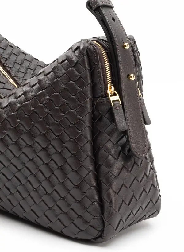 ELLEME Trousse Large Woven Leather Pouch