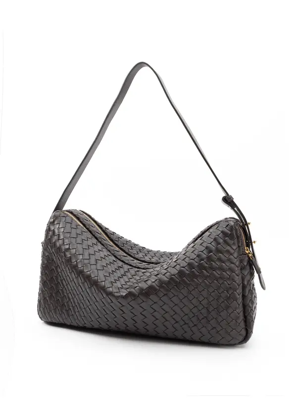 ELLEME Trousse Large Woven Leather Pouch