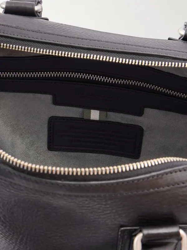Officine Creative Jules 003 Full-grain Leather Briefcase - Black