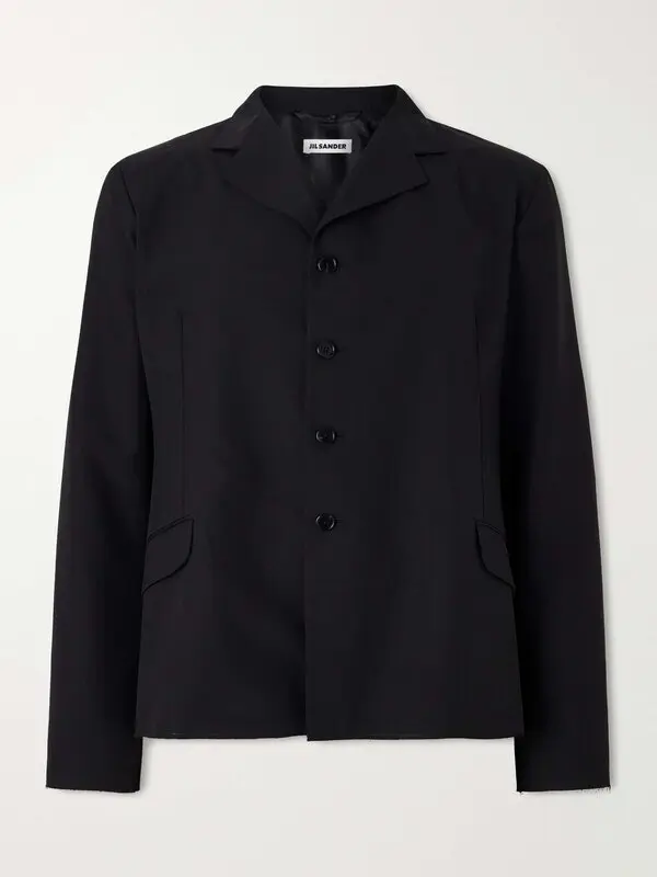 JIL SANDER Virgin Wool Coat - Black