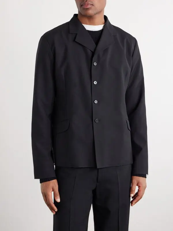 JIL SANDER Virgin Wool Tailored Jacket - Black