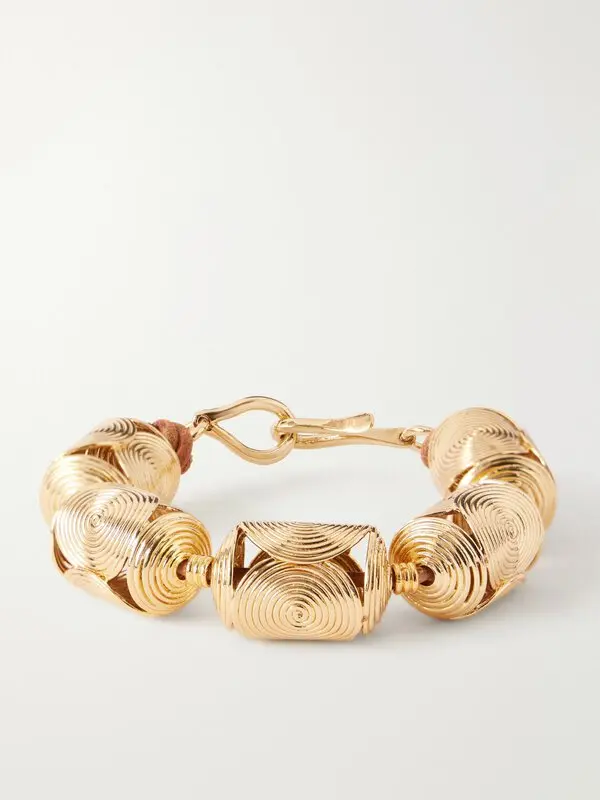 Tohum Design Savanna Bantu Plated-brass Bracelet - Gold