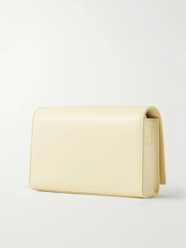 JIL SANDER Tangle Leather Shoulder Bag - Yellow